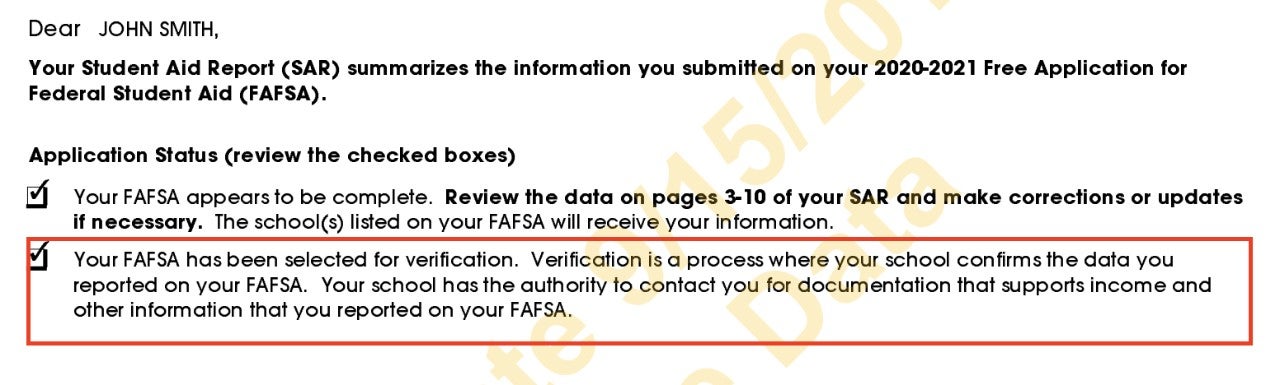 How to Read a Student Aid Report